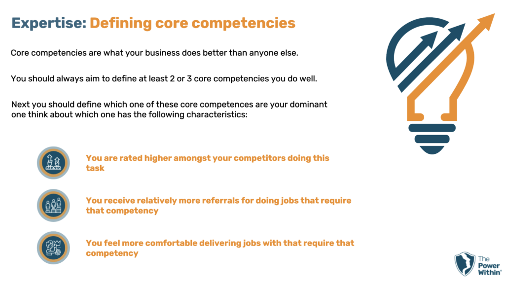 Your Core Competencies – The Power Within Training-Live
