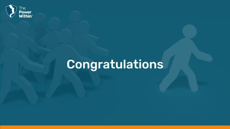 Congratulations – The Power Within Training-Live